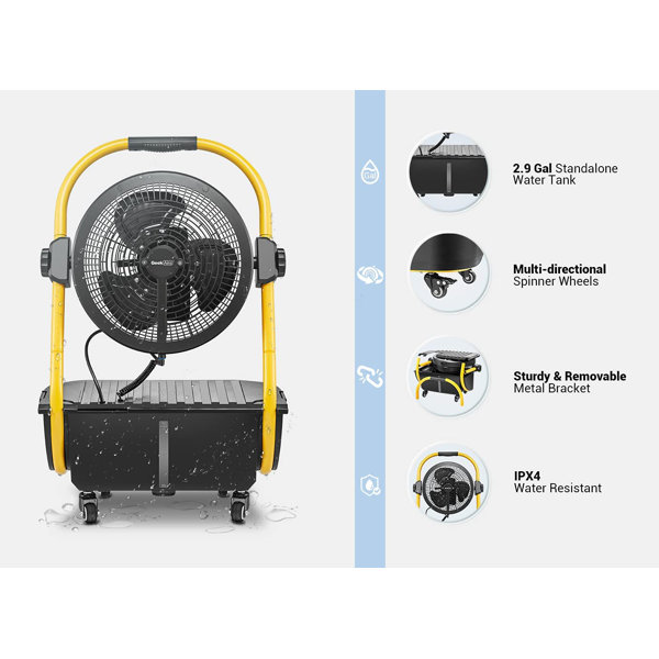 CG INTERNATIONAL TRADING Battery Operated 29.5" Box Fan | Wayfair