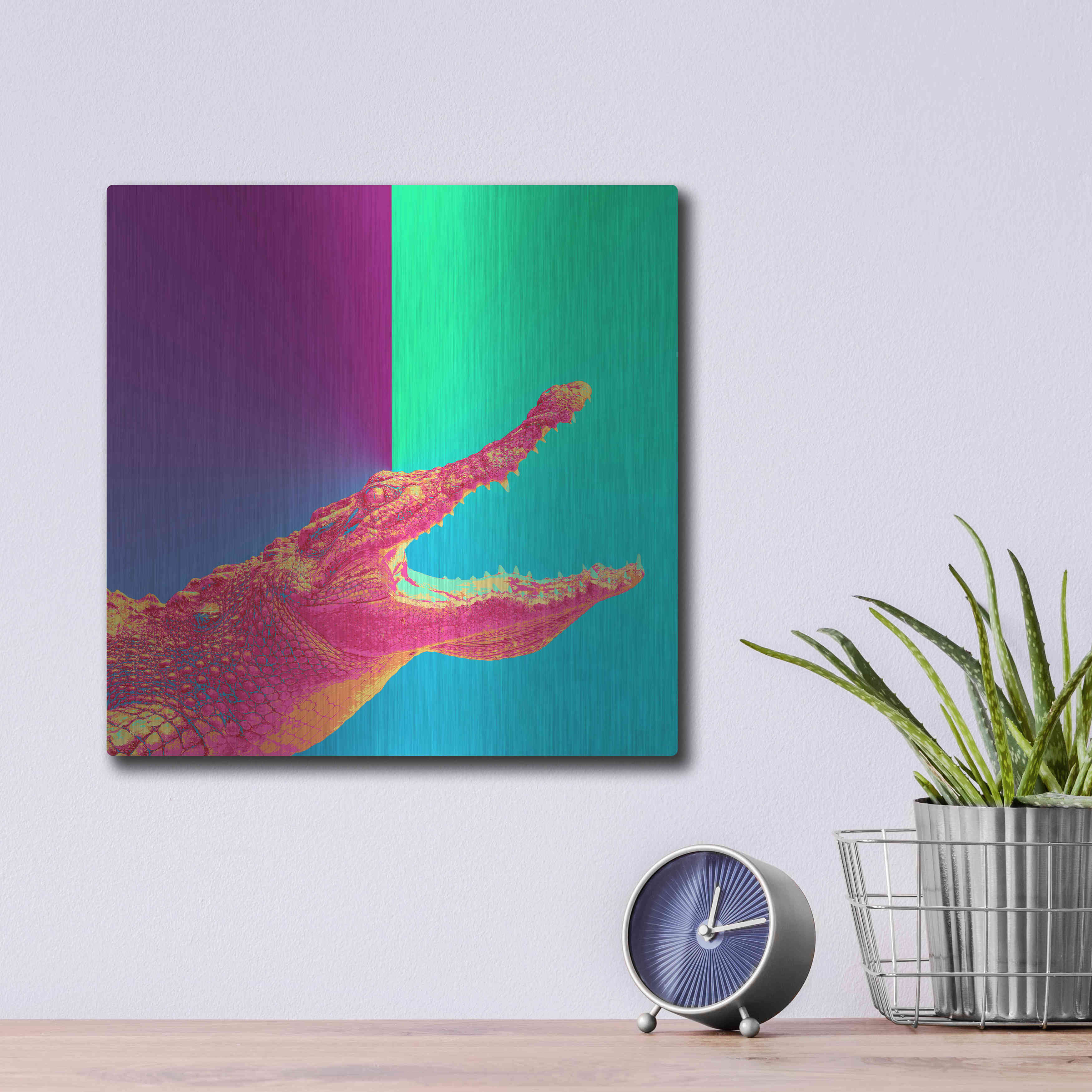 Bay Isle Home™ Alligator Crush,' Metal Wall Art | Wayfair