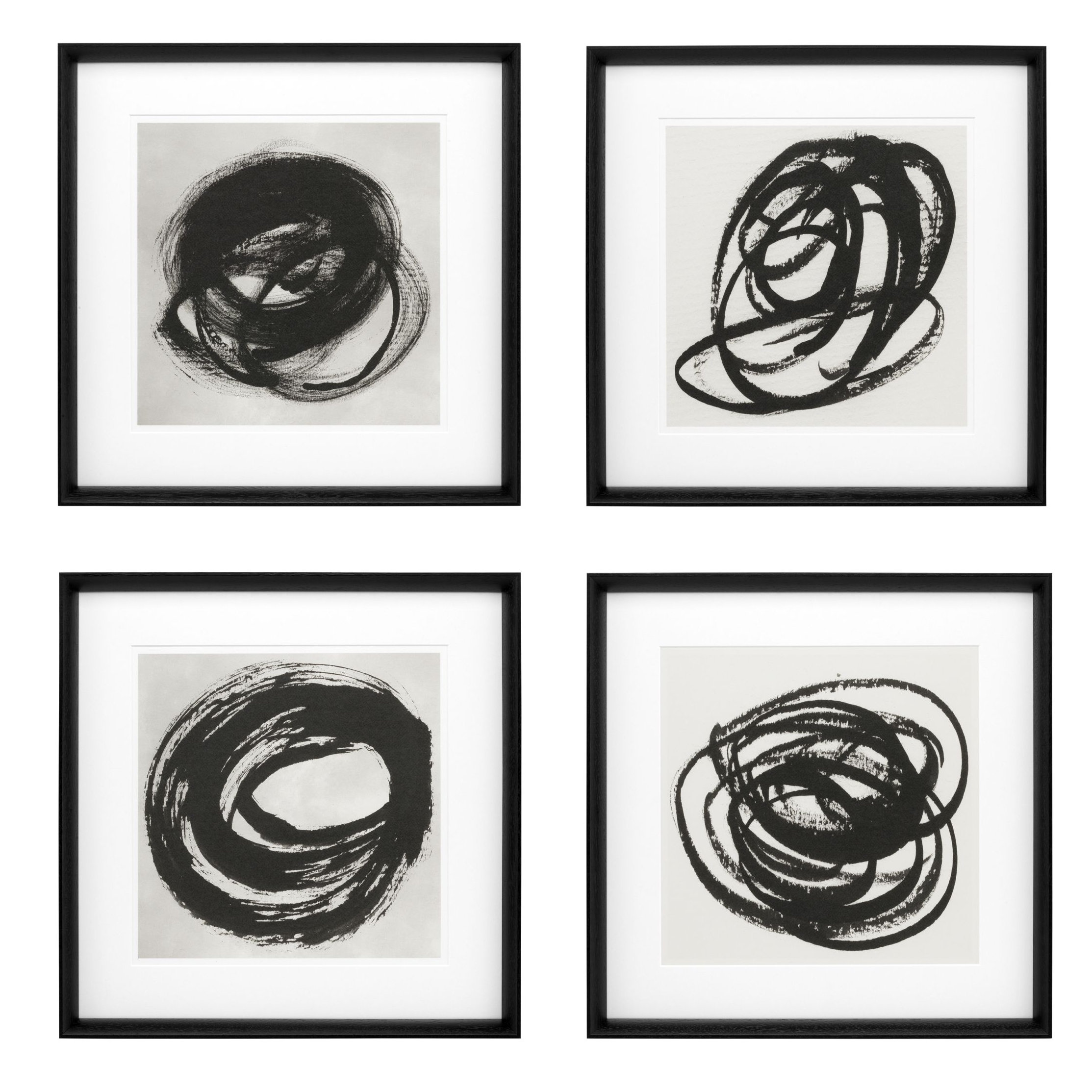 Eichholtz Abstract by Allan Stevens 4 Piece - Framed Print Set | Wayfair