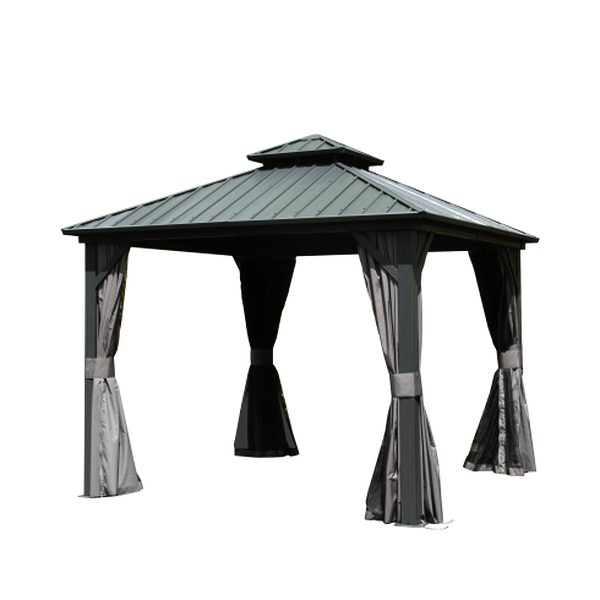 Arlmont & Co. 8X8 Ft Gazebo, Weather- For Patio, Backyard, Deck, Lawn ...