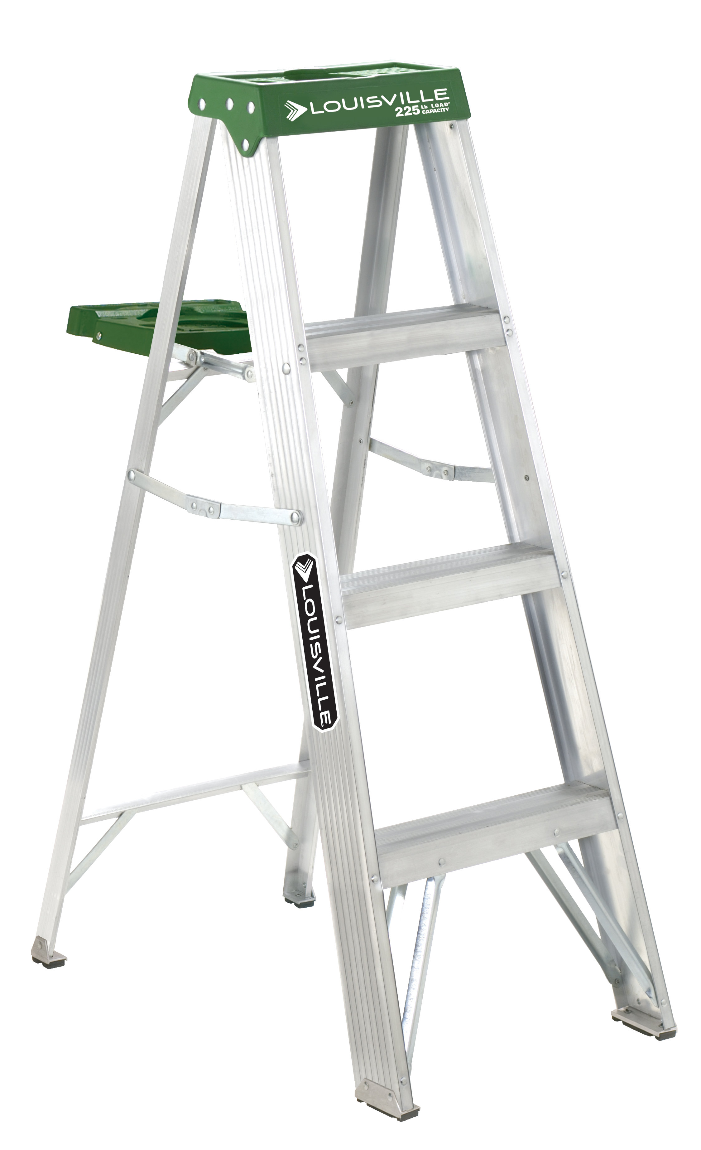 Louisville Ladder 04 - Step Aluminum Lightweight Folding Small Step ...