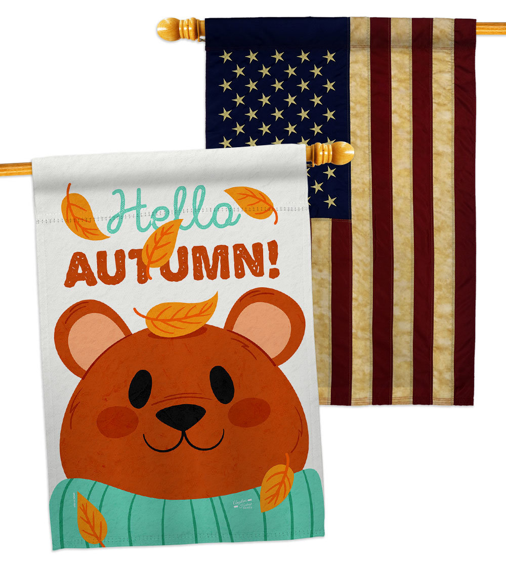 Angeleno Heritage Drapeau intérieur 40 po x 28 po Bearly Autumn ...