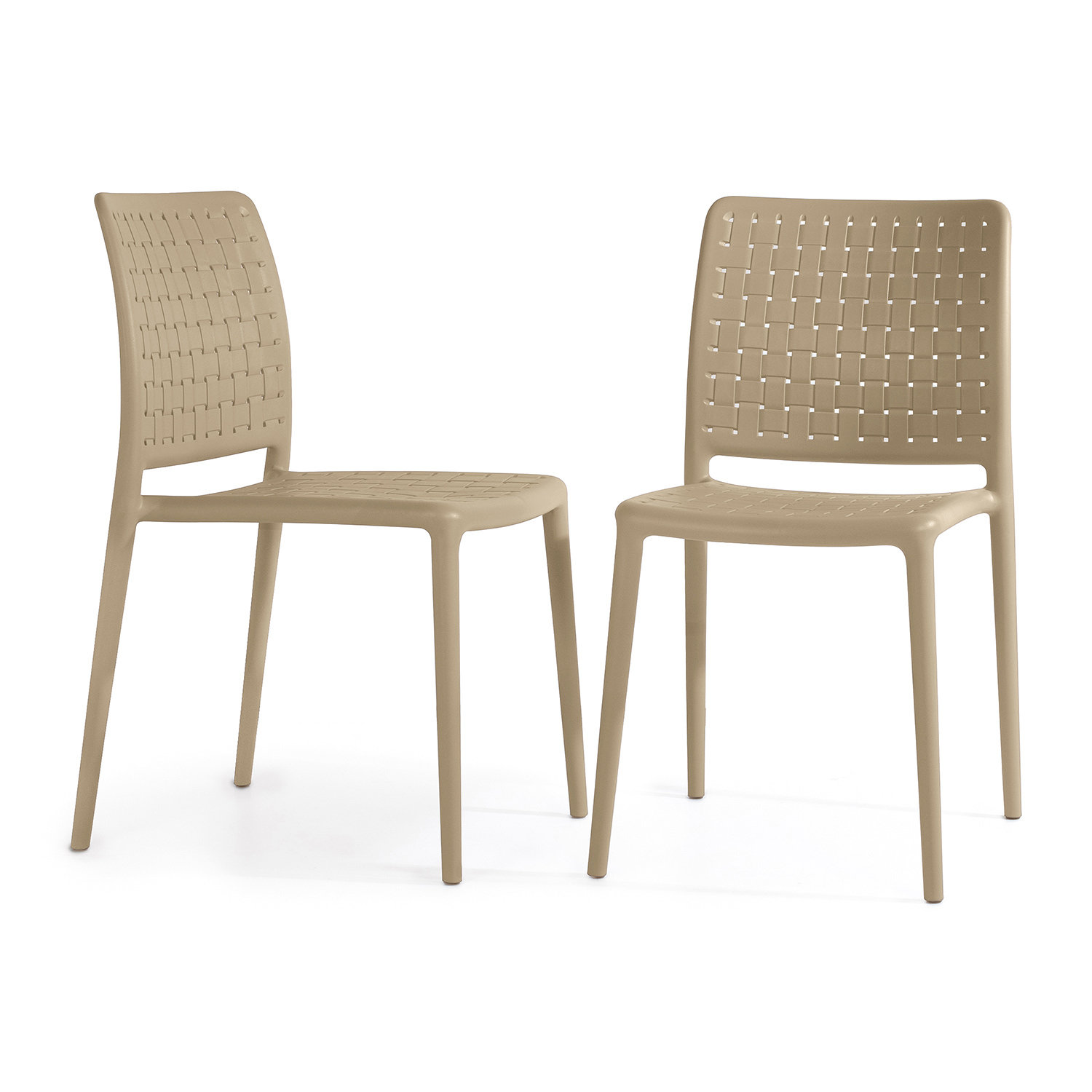 Red Barrel Studio® Modern Stacking Patio Dining Side Chair Indoor ...