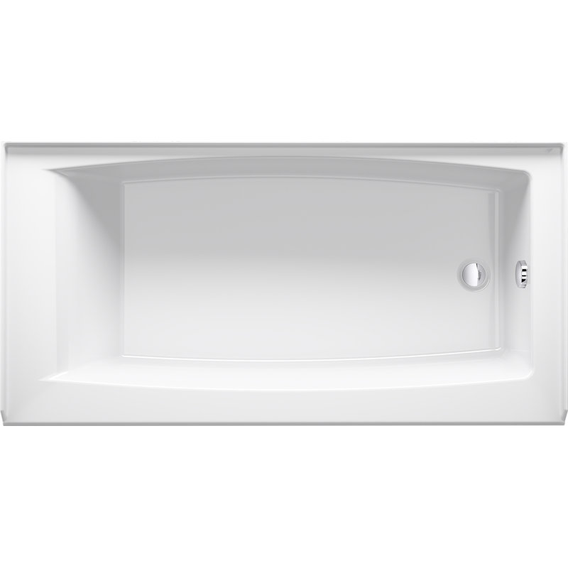 Kohler Entity 60" X 30" Alcove Bath with Integral Apron and Integral ...