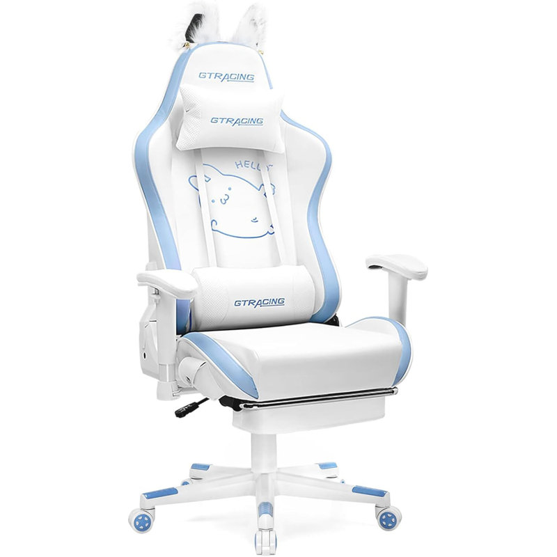 GTPLAYER Adjustable Reclining Ergonomic Faux Leather Swiveling PC ...