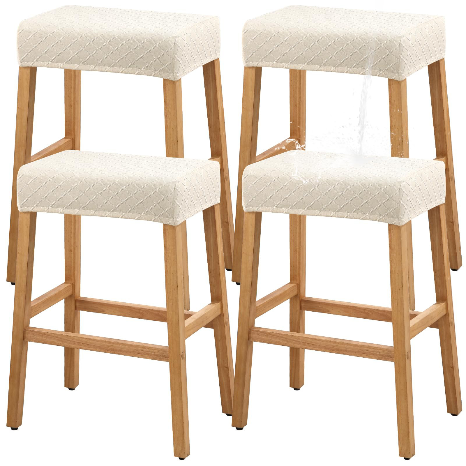 Latitude Run® Stool Covers Rectangle - 4 Pack Stretch Waterproof Saddle ...
