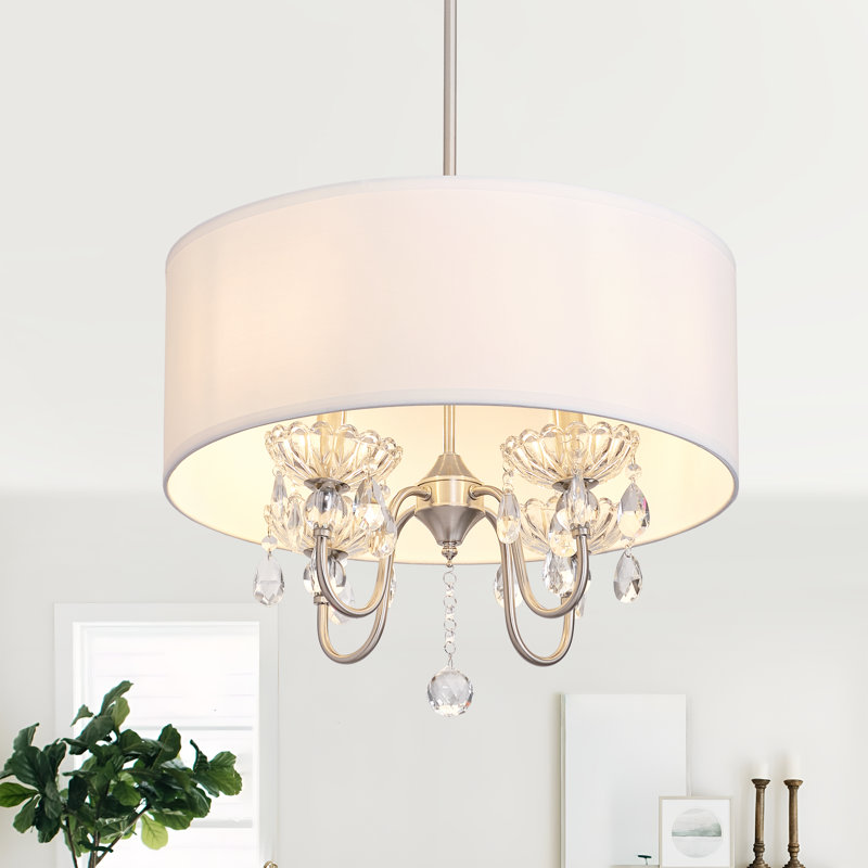 House of Hampton® Ajanthan 4 - Light Brushed Nickel Pendant | Wayfair