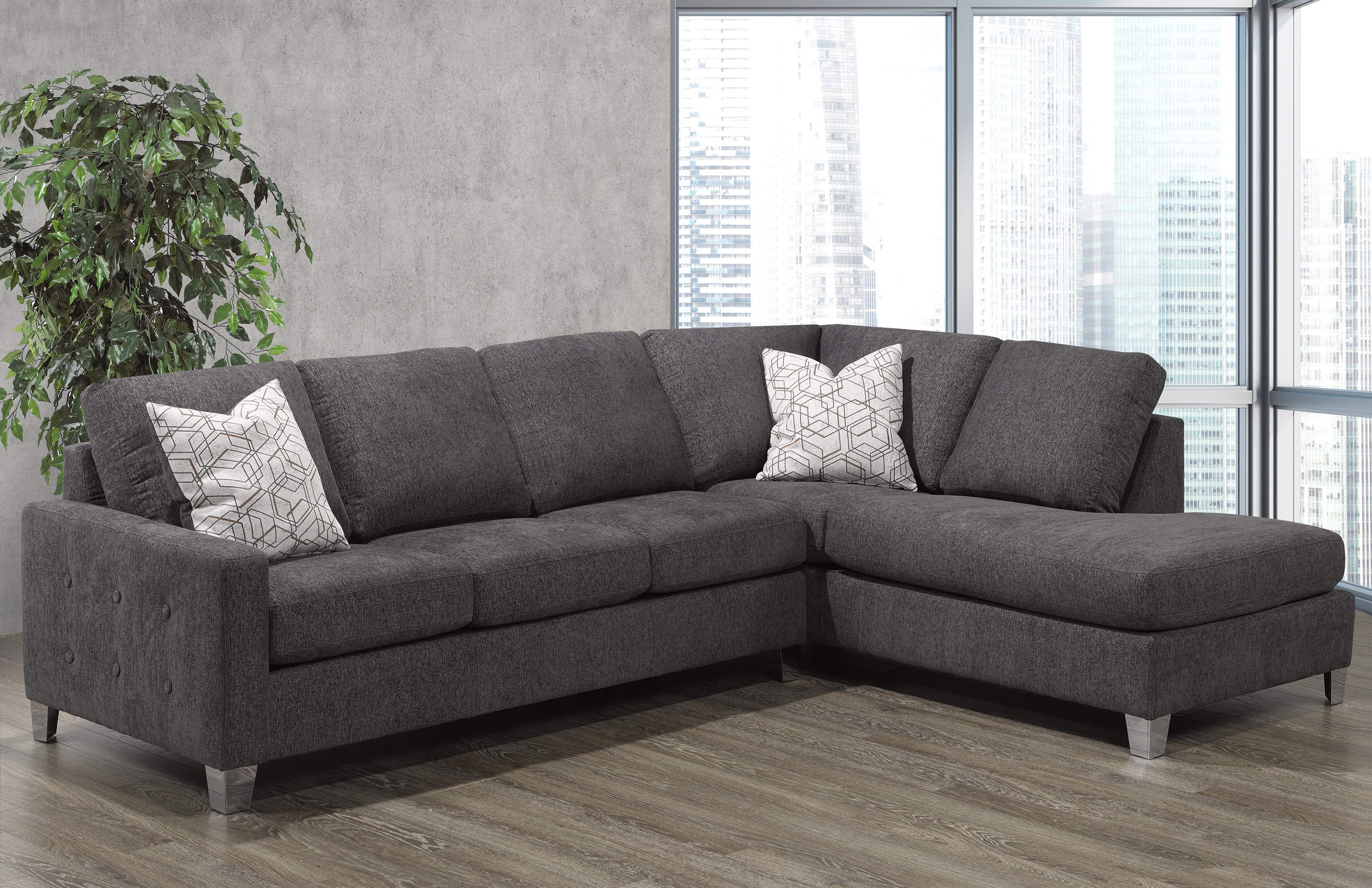 Latitude Run® Marseille 84'' Wide Right Hand Stationary Corner ...