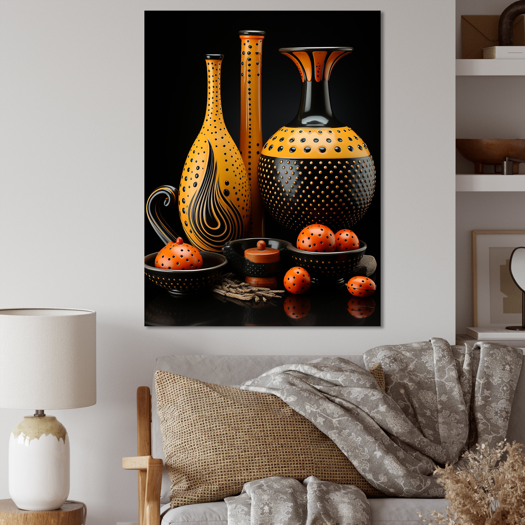 Winston Porter Boho Pottery Garden I - Boho Pottery Wall Art Decor ...