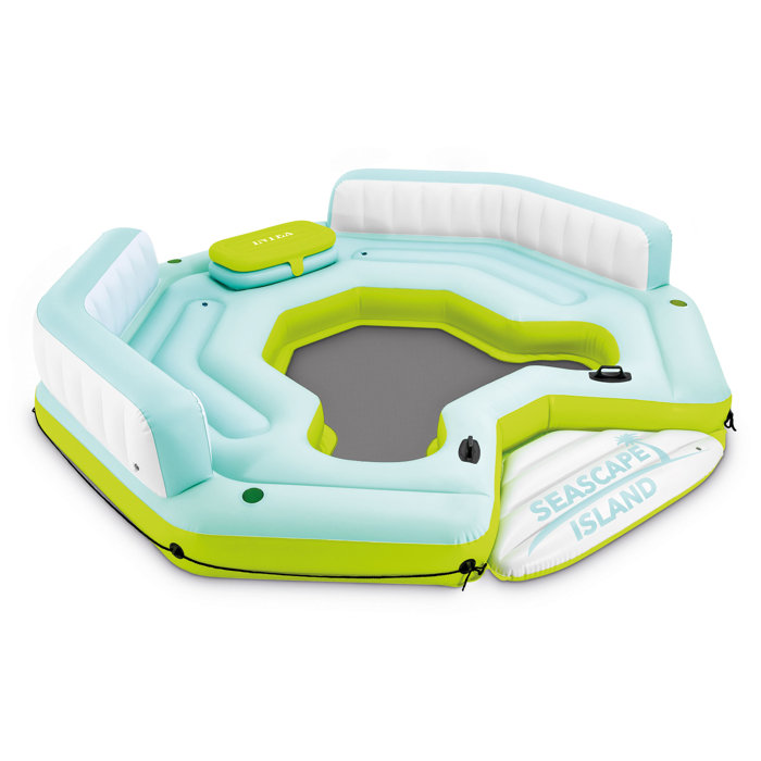 Intex Seascape Island Inflatable Water Lounge with Built In Cooler and ...