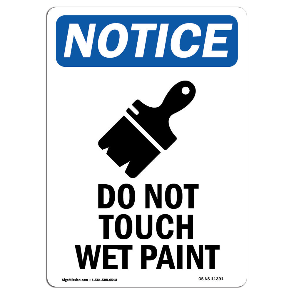 SignMission Do Not Touch Wet Paint Sign with Symbol | Wayfair