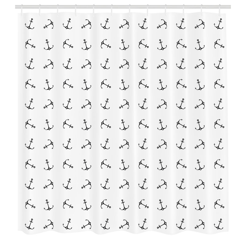 Breakwater Bay Anchor Shower Curtain Nautical Arrangements | Wayfair