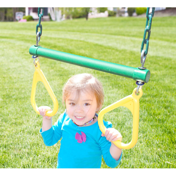 Creative Playthings Green/Yellow Trapeze Rings with Chains & Reviews ...