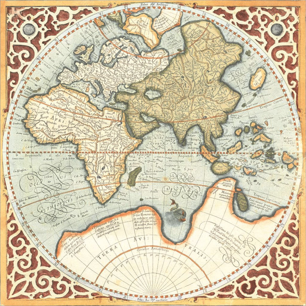 Longshore Tides Terra Major Petites B By Gerardus Mercator, Canvas Wall ...