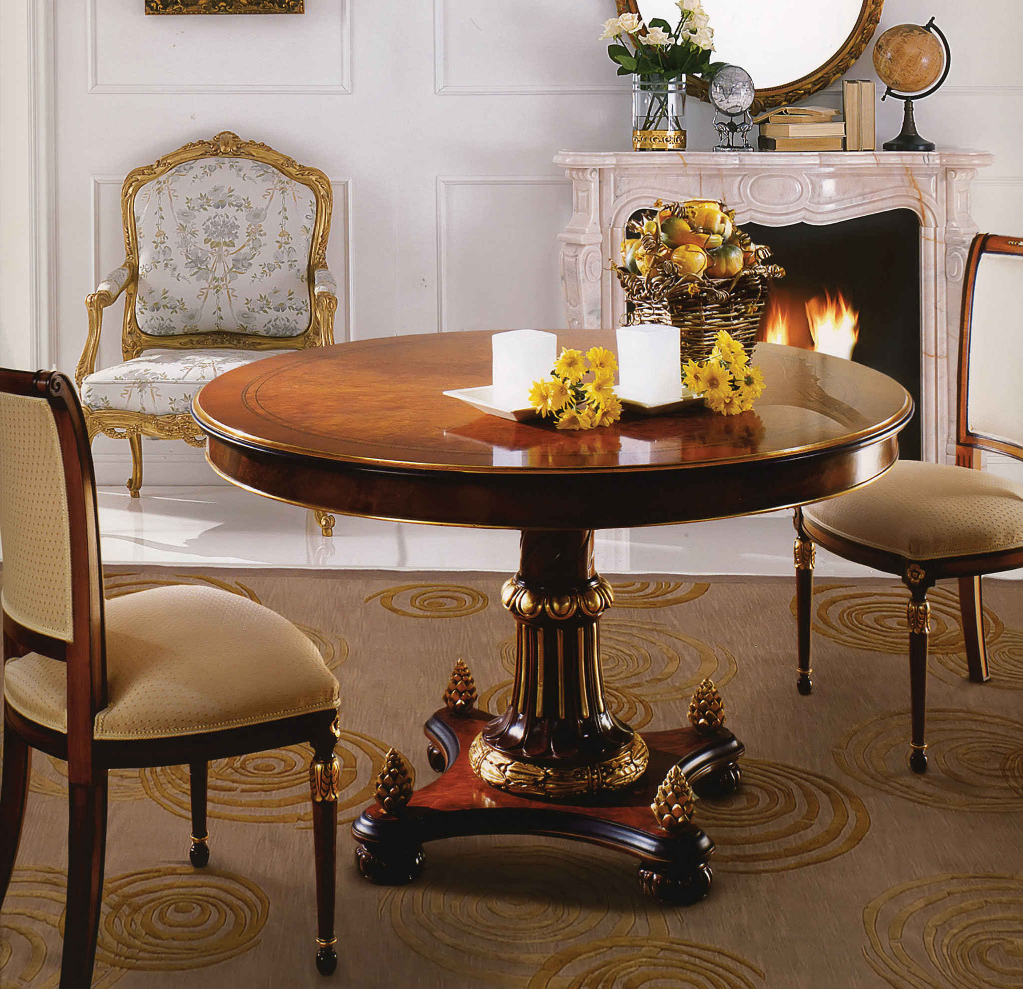 David Michael Foyer Round Solid Wood Dining Table | Wayfair