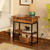 17 Stories End Table with Storage and Charging Station & Reviews | Wayfair
