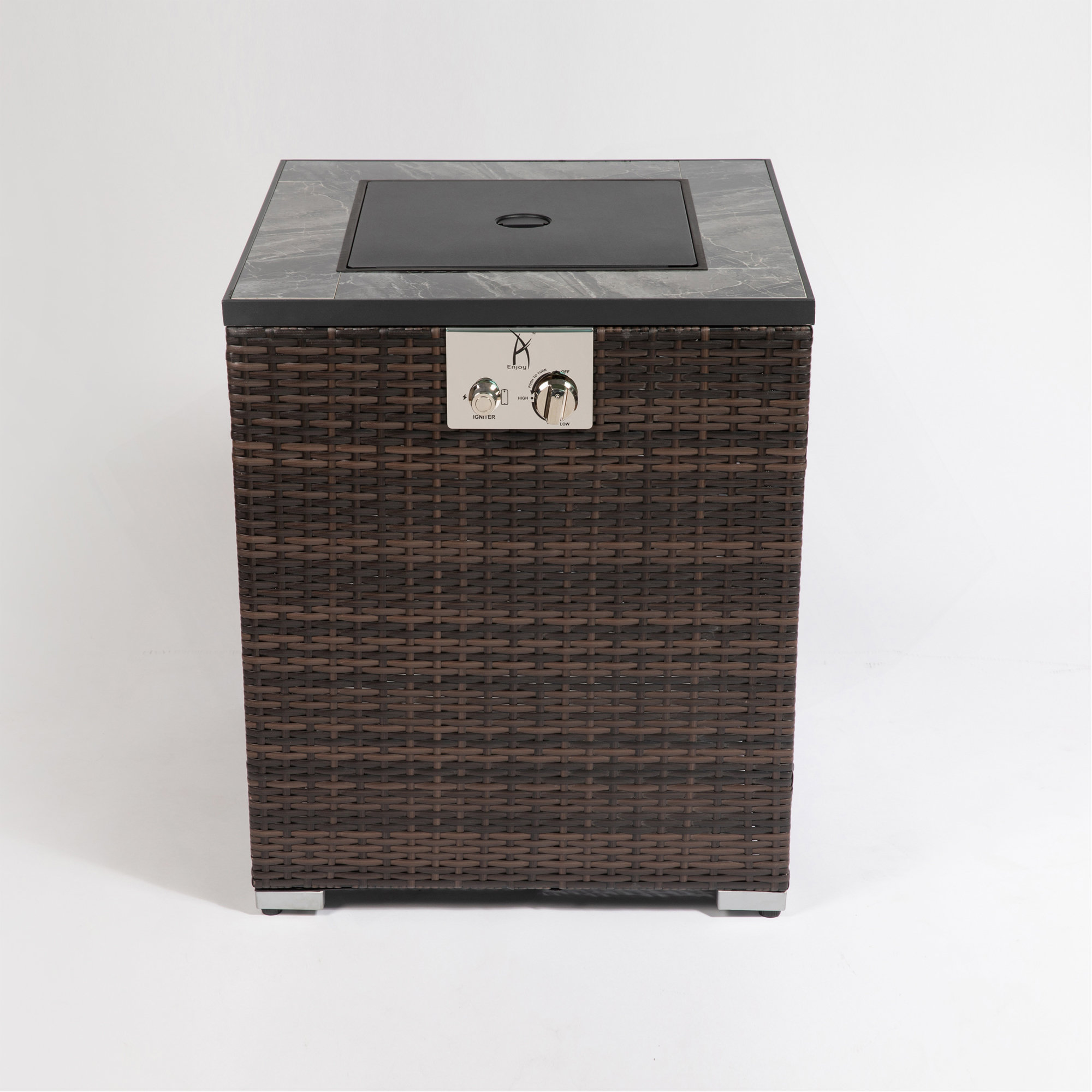 Latitude Run® 24" Propane Gas Fire Pit Table, 50000 BTU Square Fire Pit ...