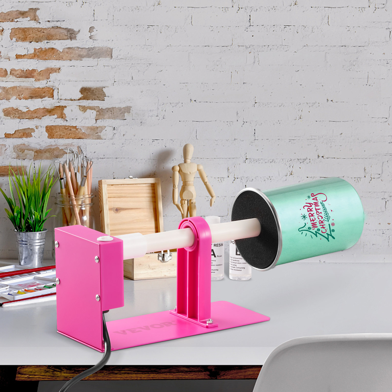 WFX Utility™ Cup Turner Tumbler Spinner Pen Turner with Epoxy Resin Kit ...