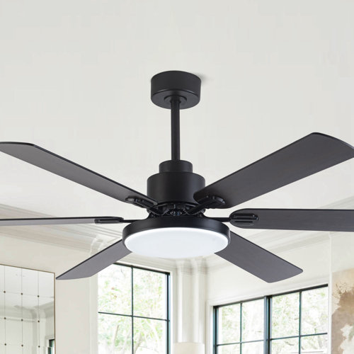 Matte Black Indoor Ceiling Fans You'll Love | Wayfair