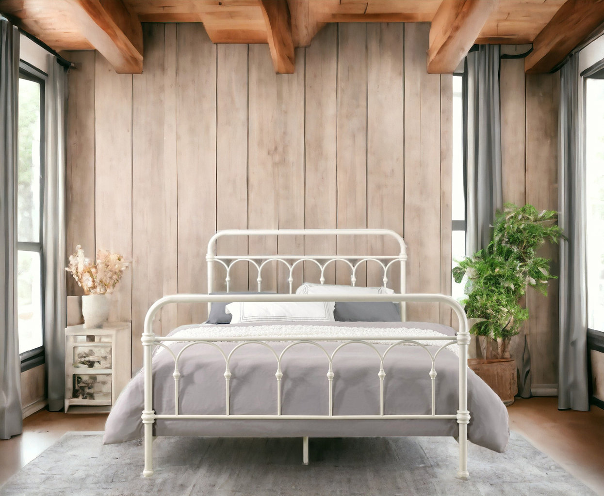 August Grove Citron Modern Bed with a classic spindle headboard and ...