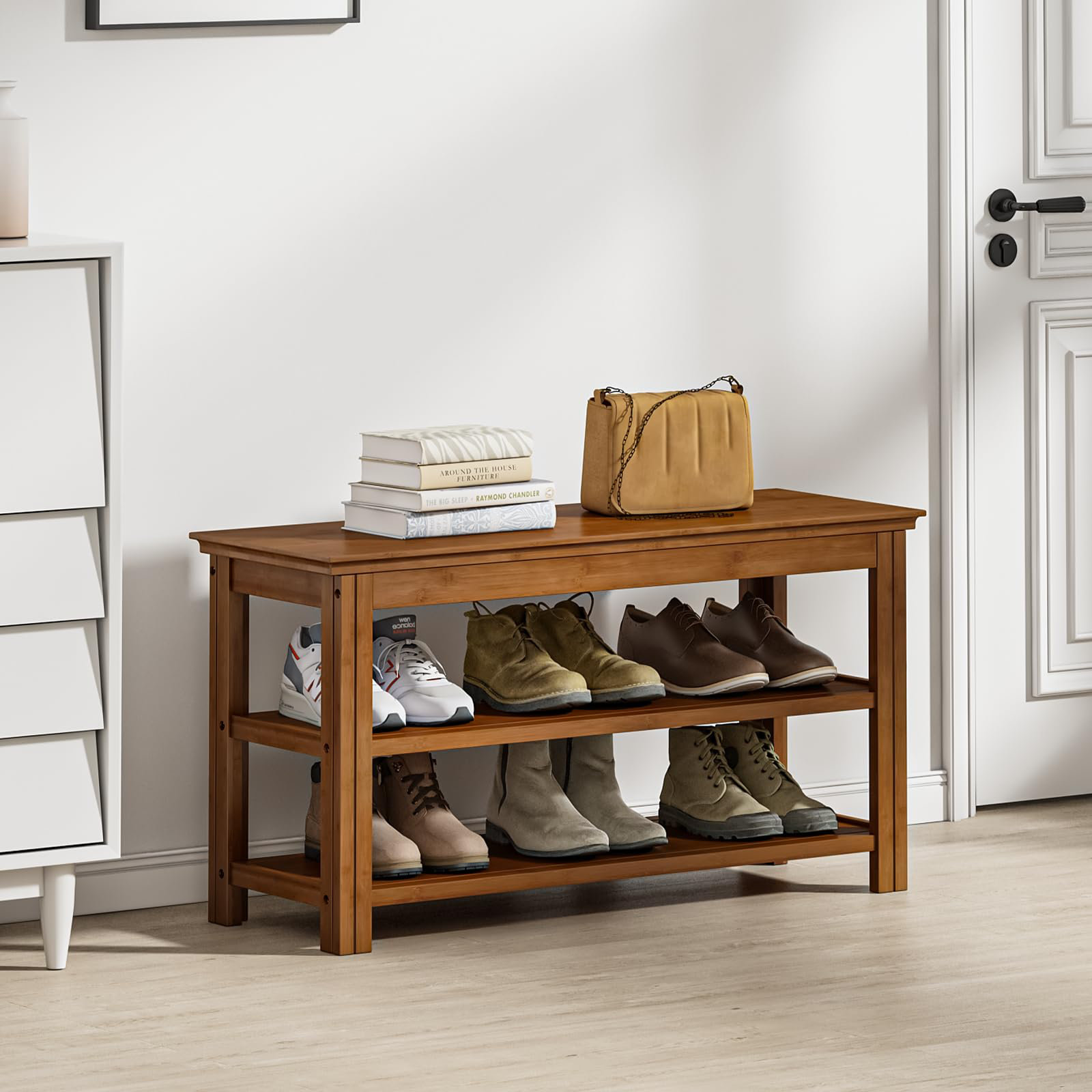 Rebrilliant Wood Shoe Storage Bench - Wayfair Canada