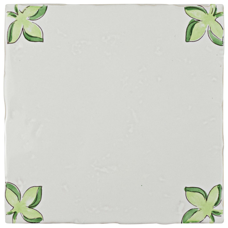Merola Tile Novecento Paterna Series 5-1/8"x 5-1/8" Ceramic Decorative ...