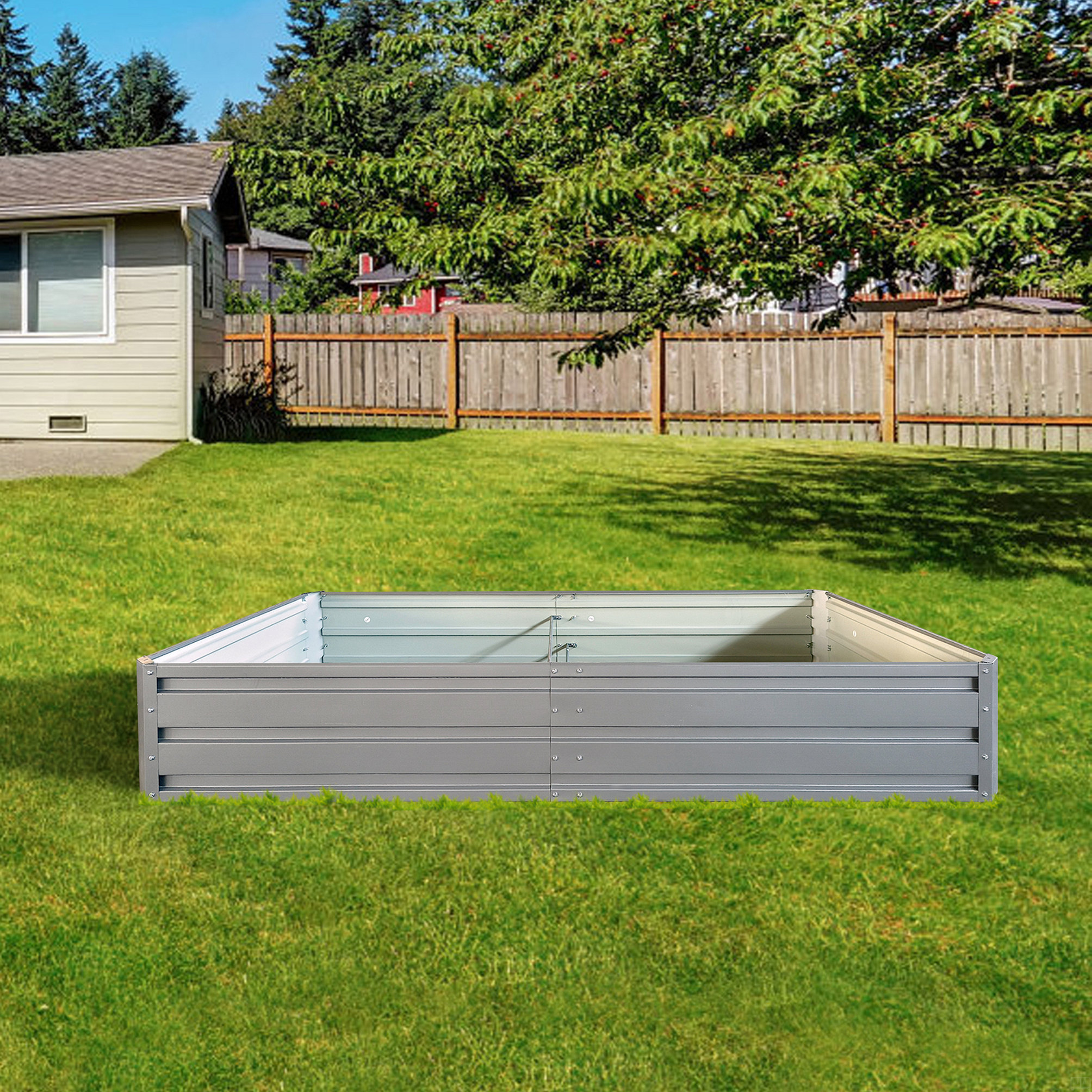 Arlmont & Co. Metal Garden Bed,Outdoor Planter Box Metal Patio Kit ...