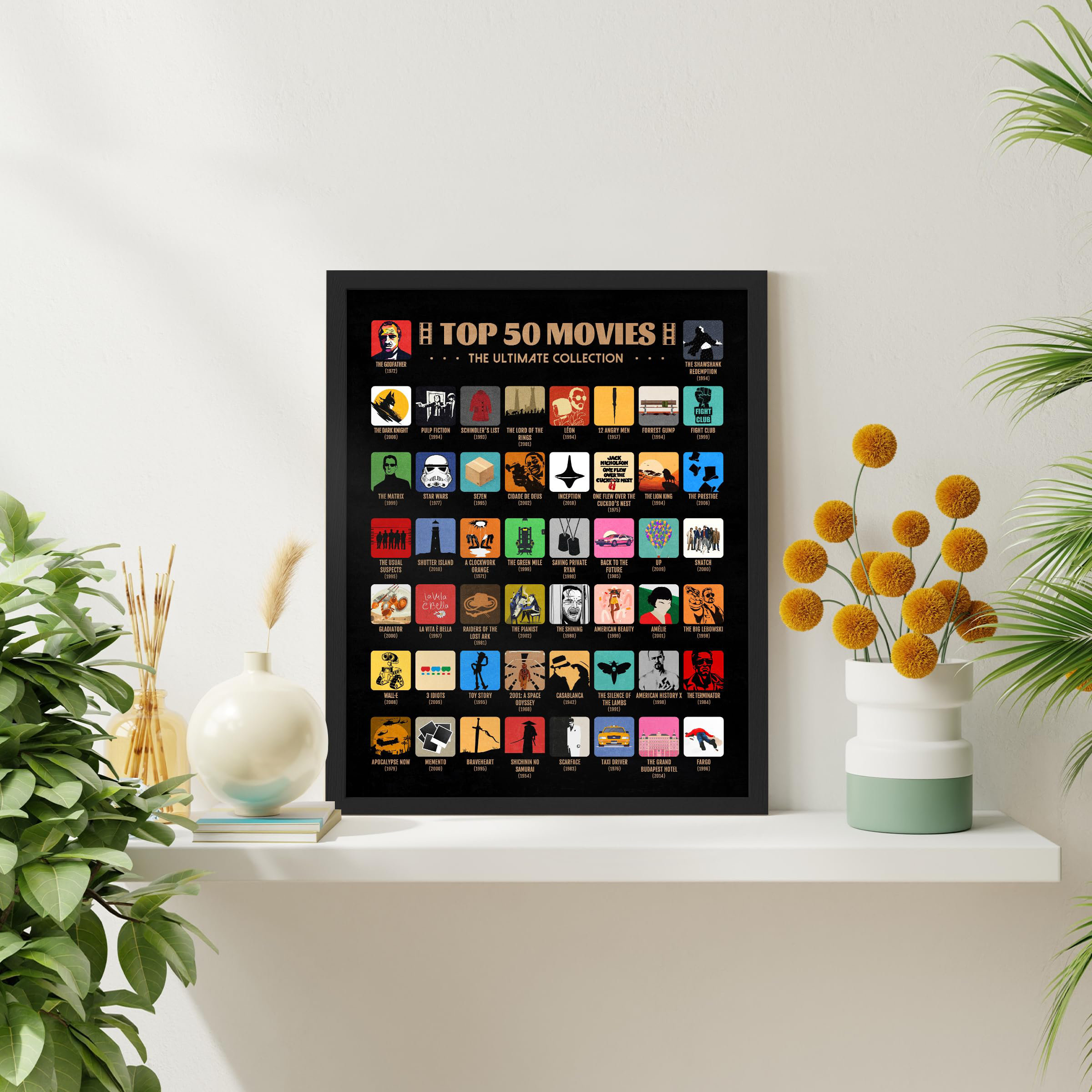 SIGNLEADER Cinema Classics Collection - Top 50 Iconic Movies Small ...