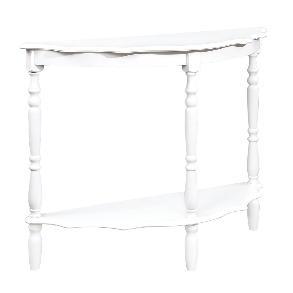 Charlton Home® 42'' Retro Circular Curved Half-Moon Console Table With ...