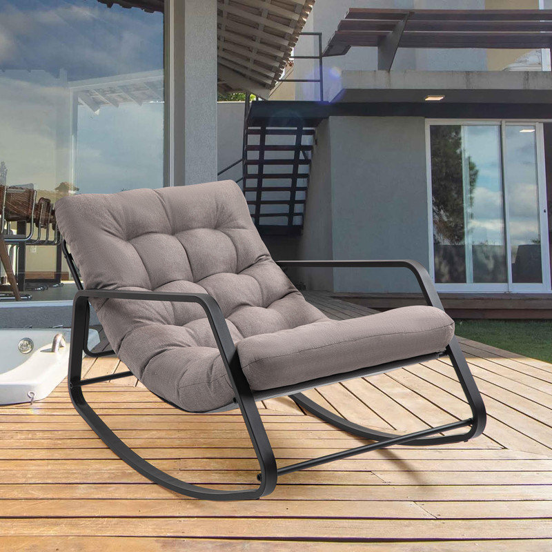 Ebern Designs Baillargeon Metal Patio Rockers & Gliders | Wayfair