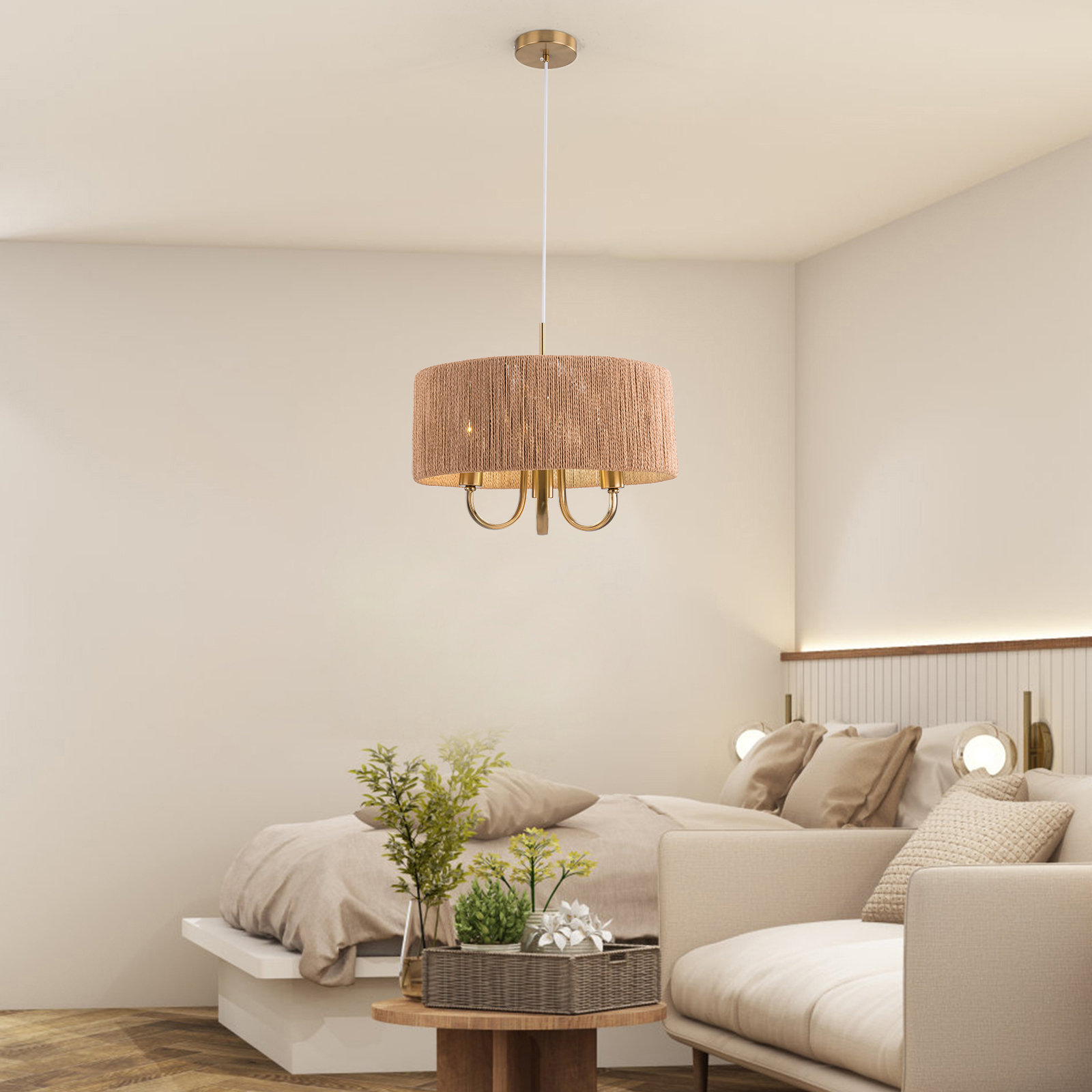 Bay Isle Home™ 17.7 Inch Modern Farmhouse Woven Pendant Lighting | Wayfair