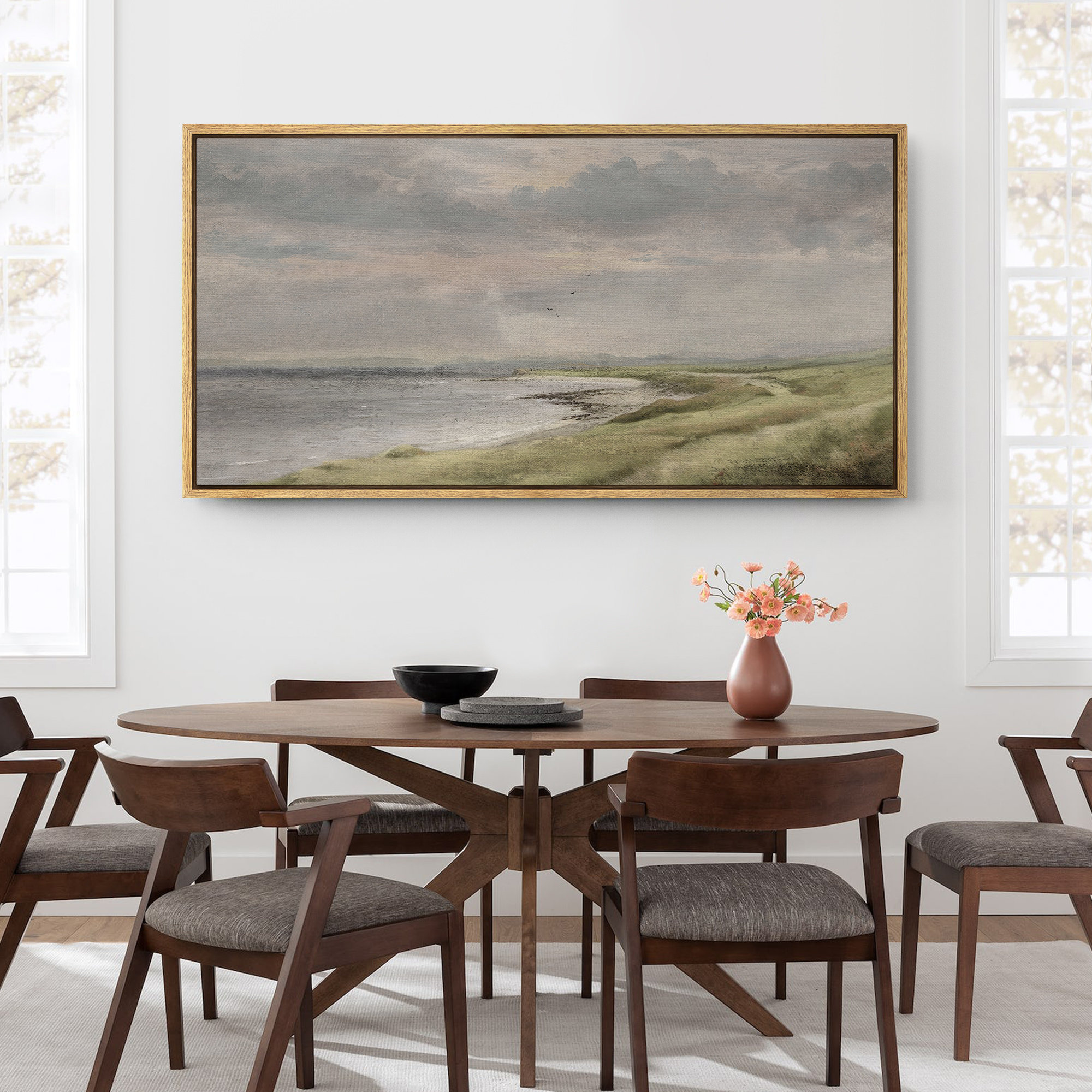 wall26 French Country Rustic Landscape Extra Large Framed Wall Art ...