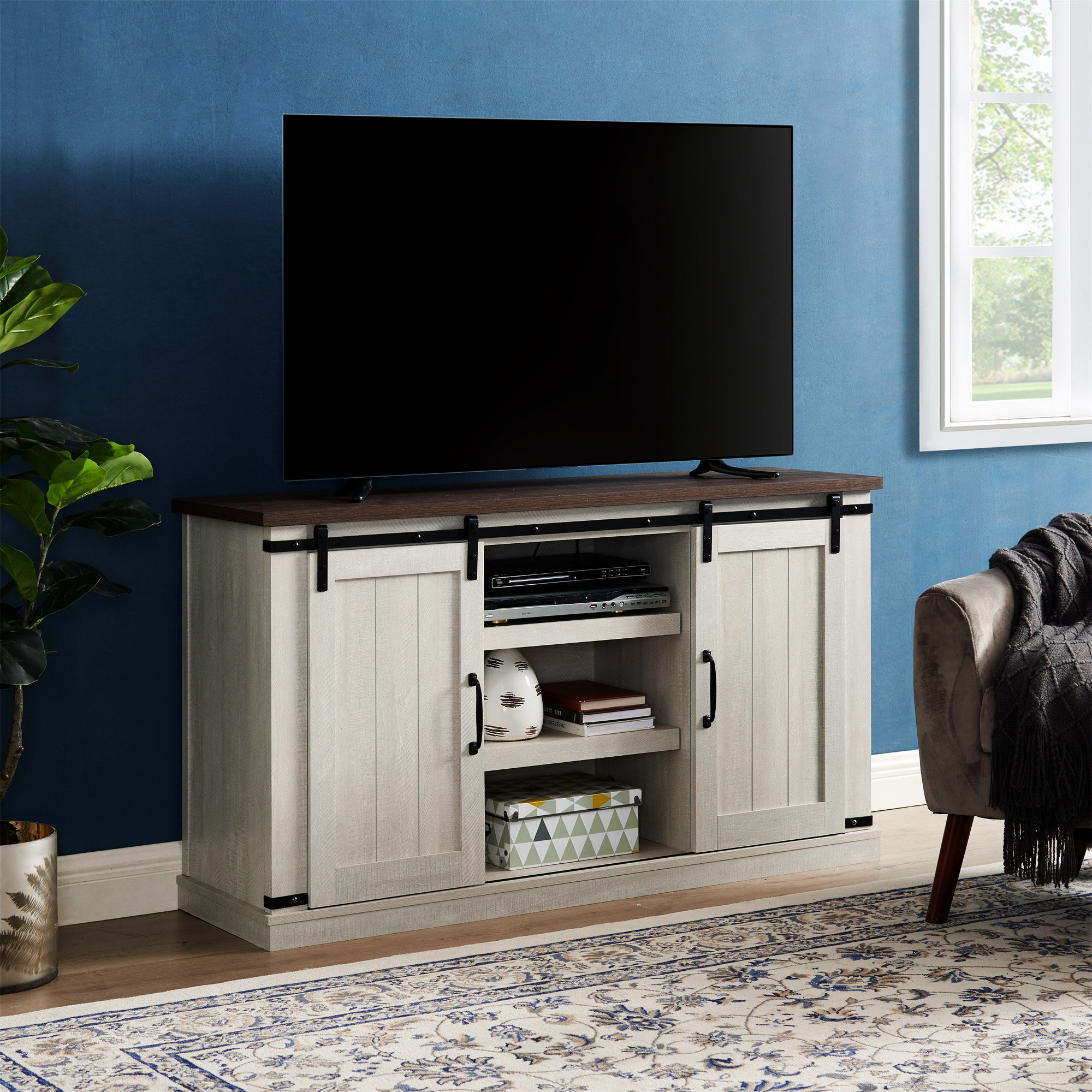 Ophelia & Co. Classic Farmhouse Media TV Stand Transitional ...