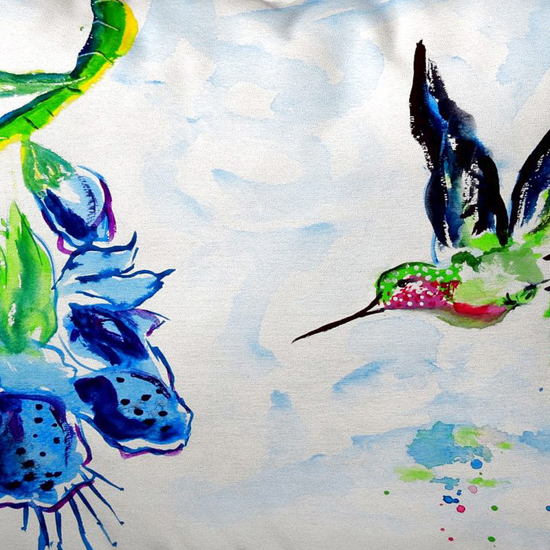 Betsy Drake Interiors Garden Hovering Hummingbird Indoor/Outdoor Lumbar ...