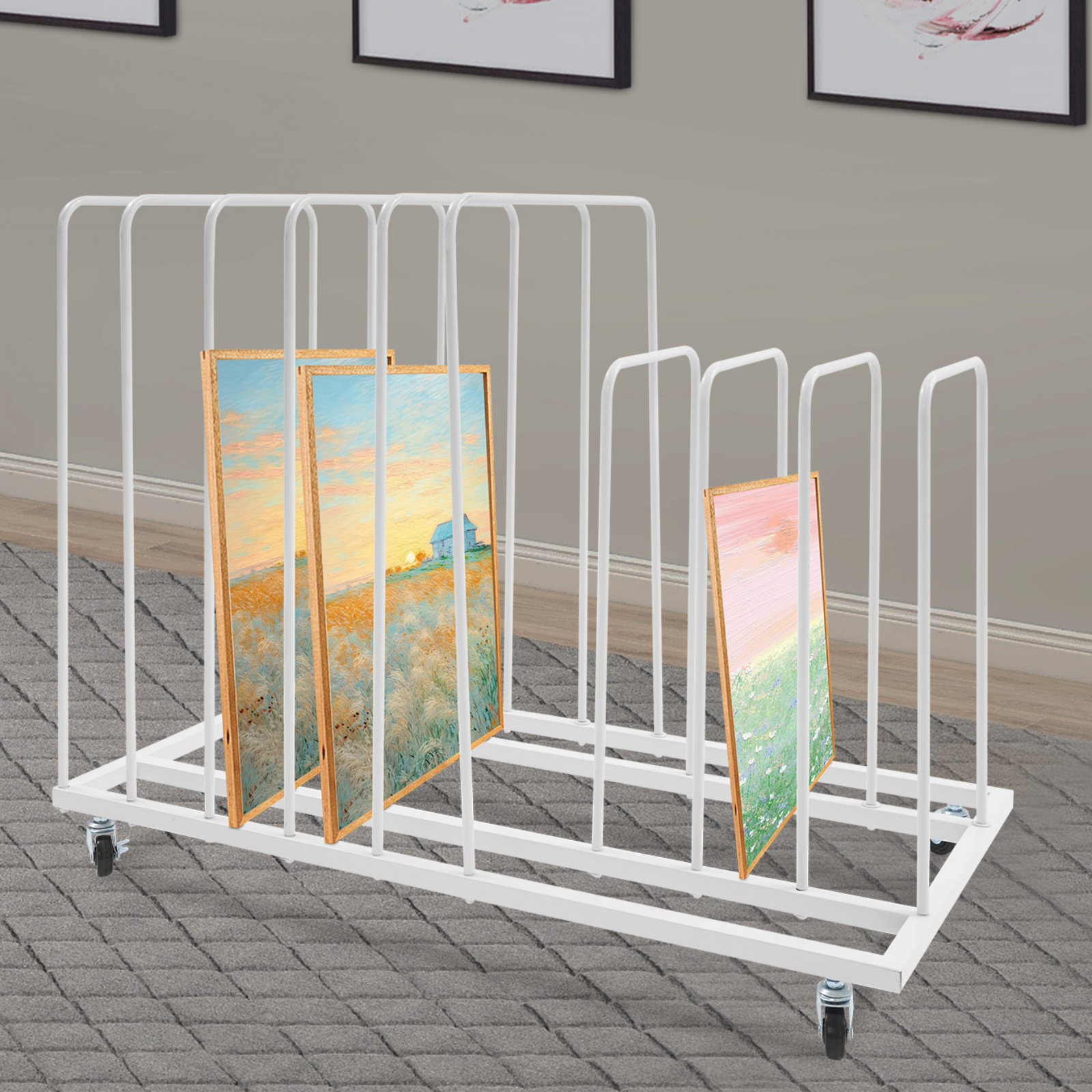 Rebrilliant Art Storage Rack With Wheels | Wayfair