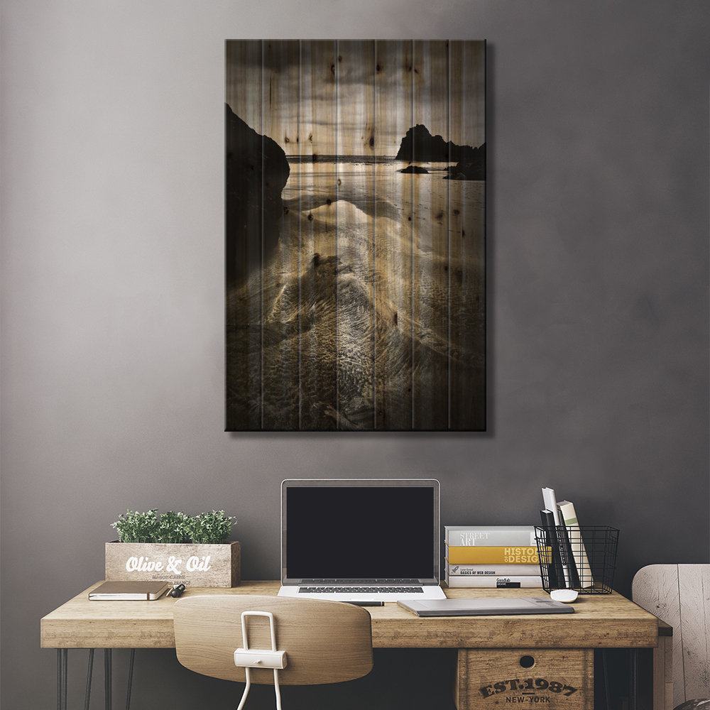 Dovecove Dark Cove by Dorit Fuhg - Unframed Print on Wood | Wayfair