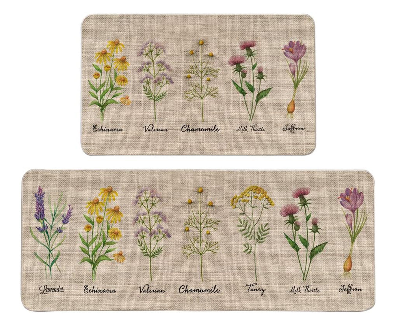 Lark Manor Floral Decorative Kitchen Mats Set of 2 - Wayfair Canada
