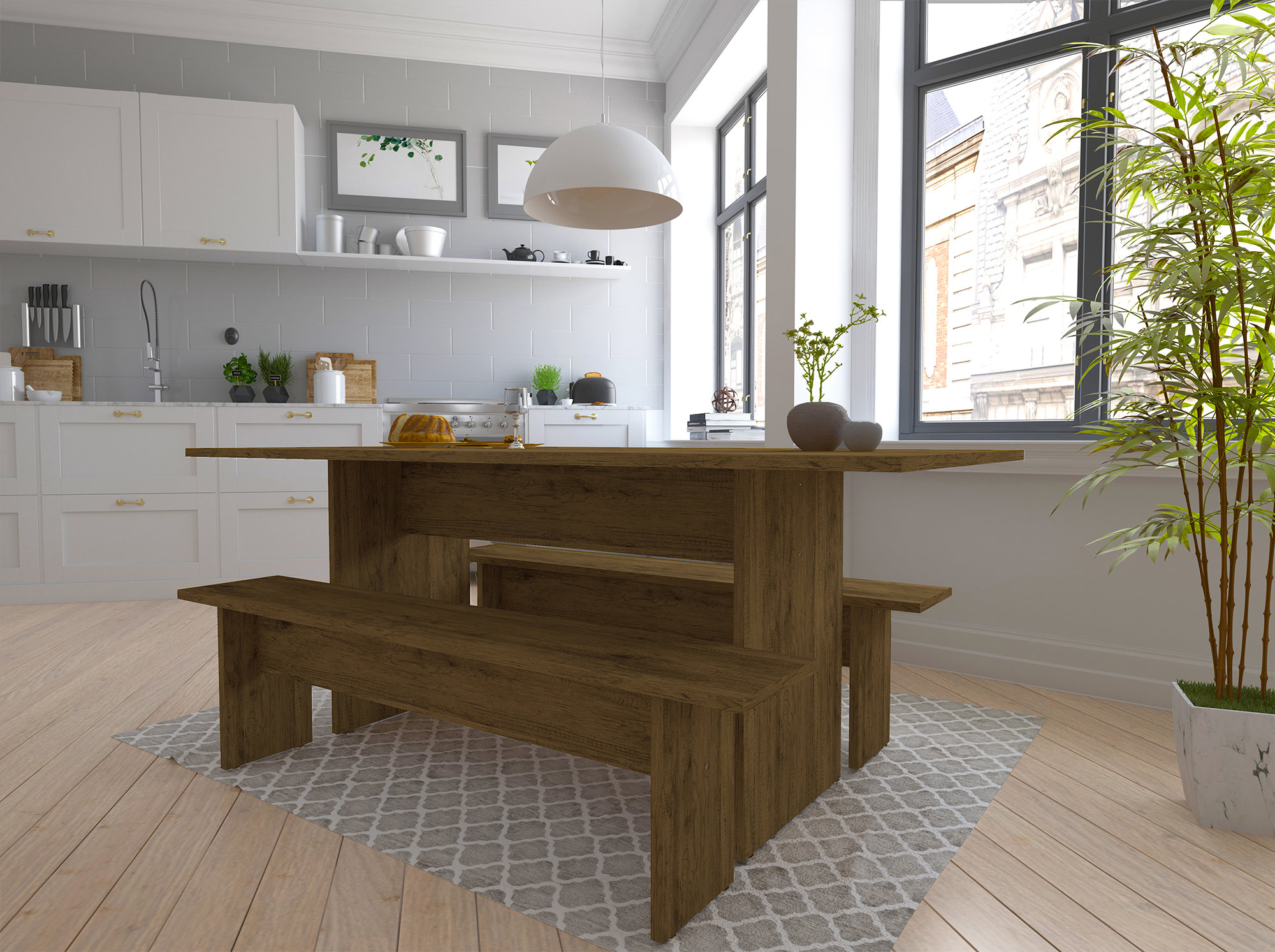 Union Rustic Krystianna 3 Piece Dining Set | Wayfair