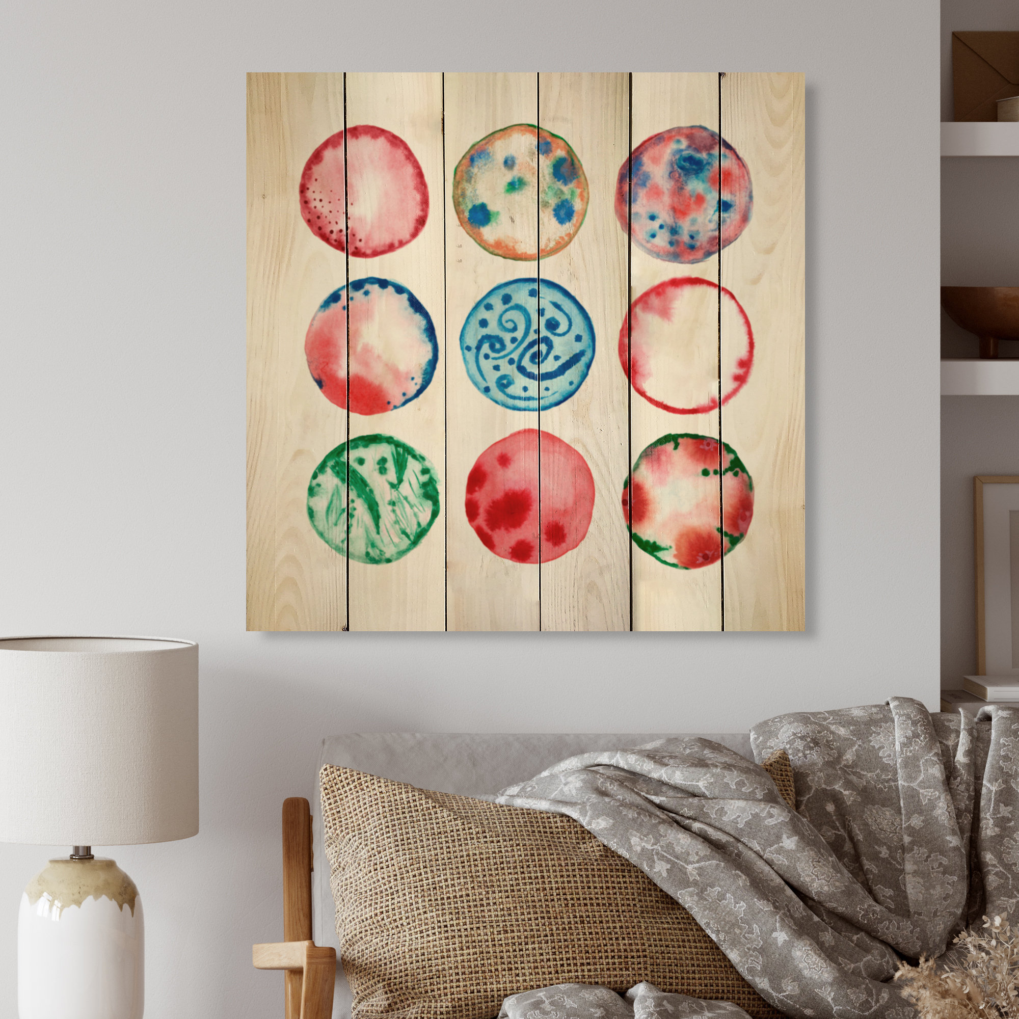 Ivy Bronx Colour Of Live Set Circles - Painting on - Wayfair Canada