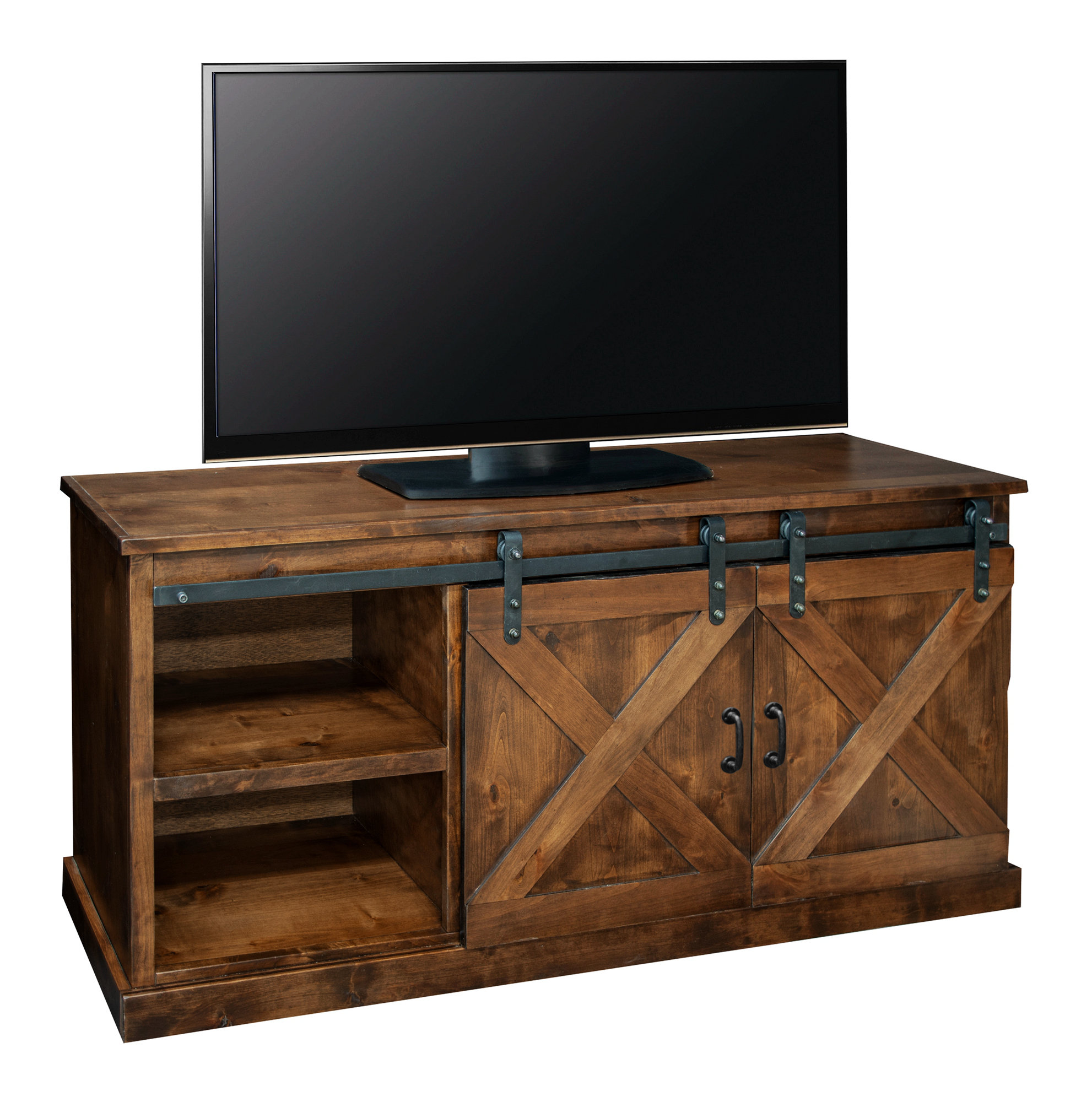 Loon Peak Farmhouse 66 Inch TV Stand Console For Tvs Up To 80 Inches ...