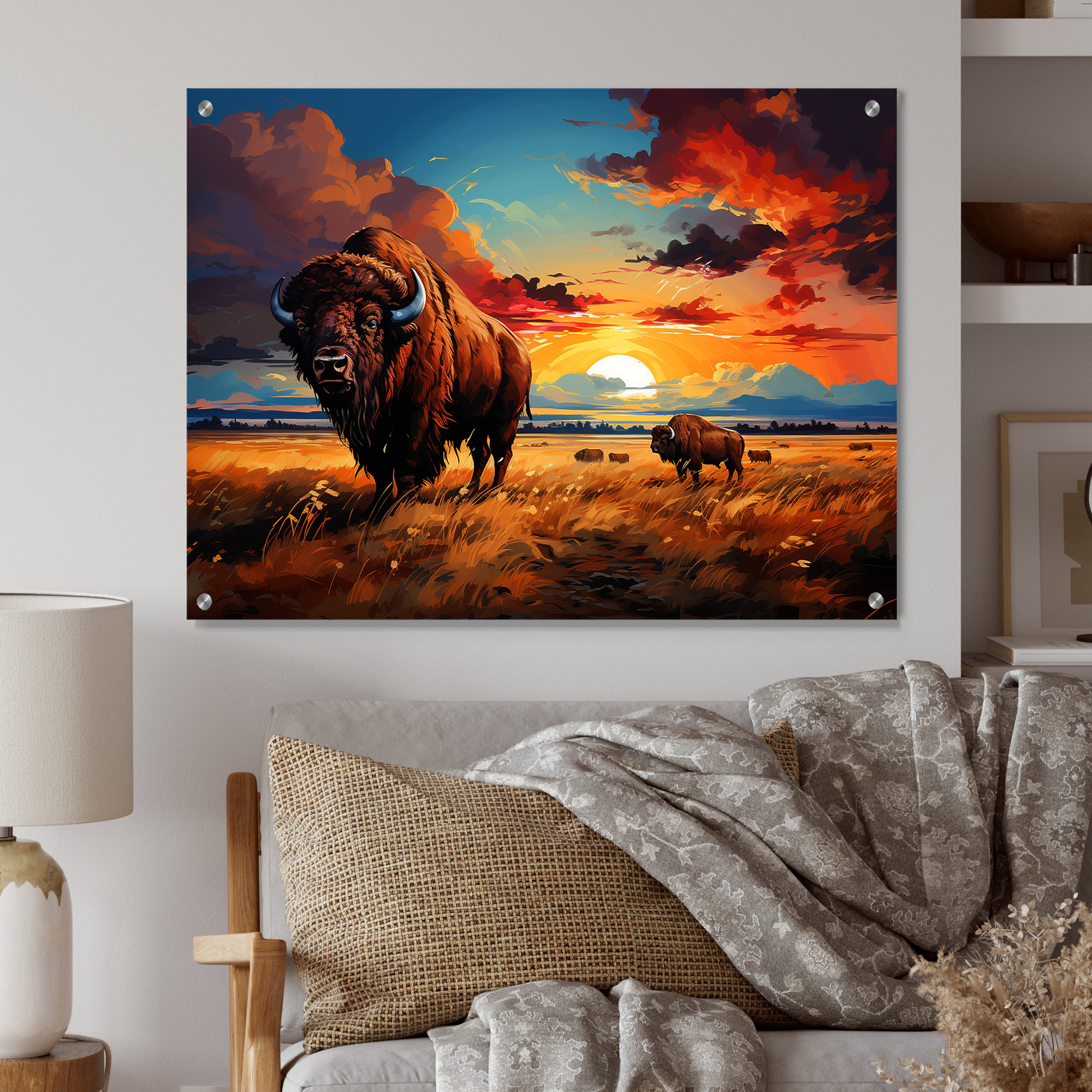 Loon Peak® Native American Art Bison Prairies III - Native American Art ...