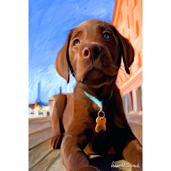 Rosalind Wheeler Lab Puppy by Robert McClintock - Wrapped Canvas Art ...