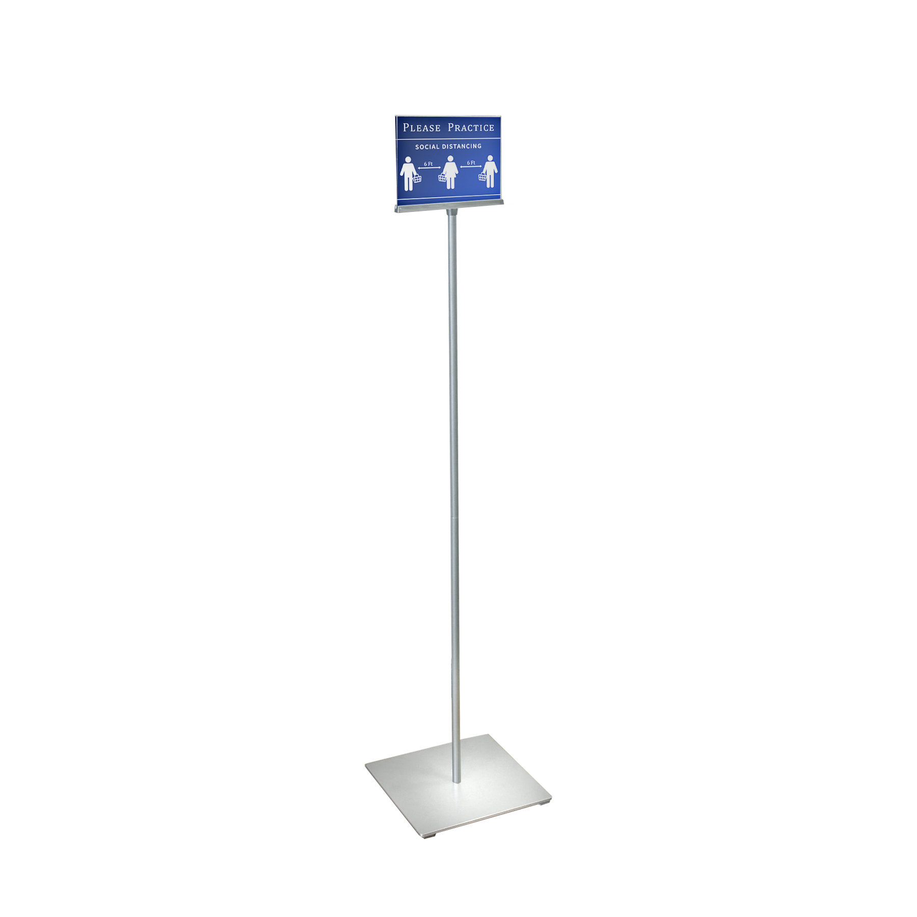 Azar Displays 7"W x 5.5"H Pedestal Two-Sided Sign Holder Stand on ...