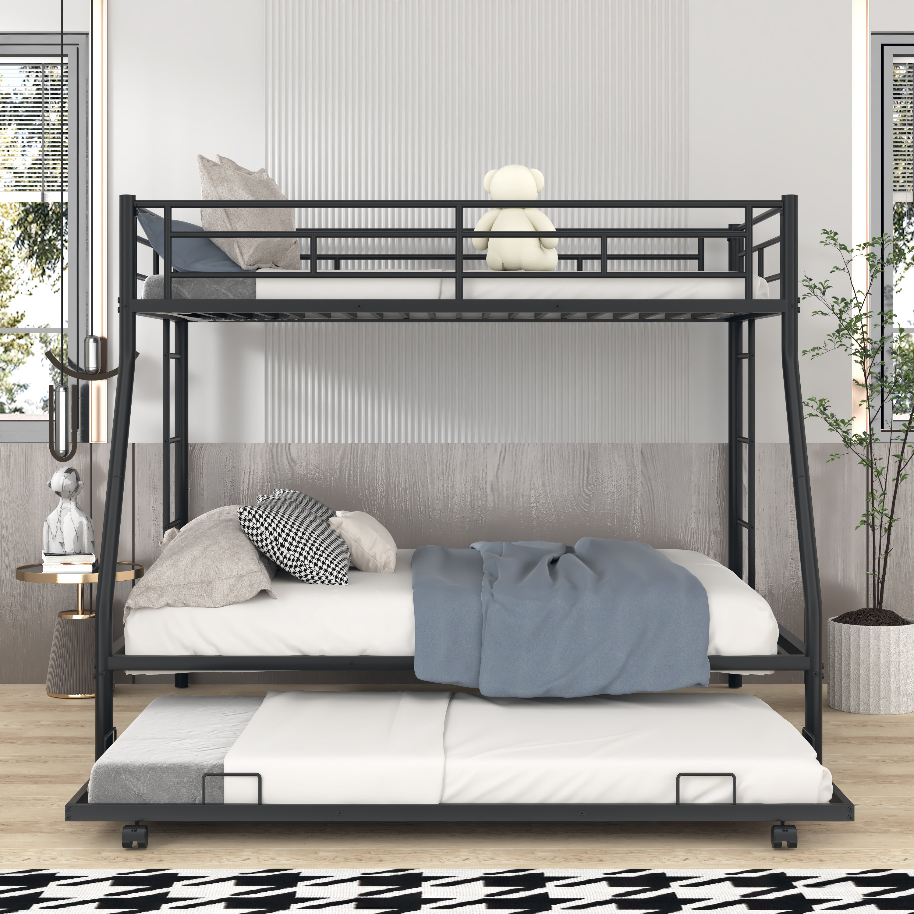 Isabelle & Max™ Twin Over Full Steel Frame Bunk Bed | Wayfair