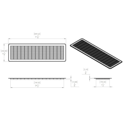 Imperial White Heavy Gauge Floor Return | Wayfair