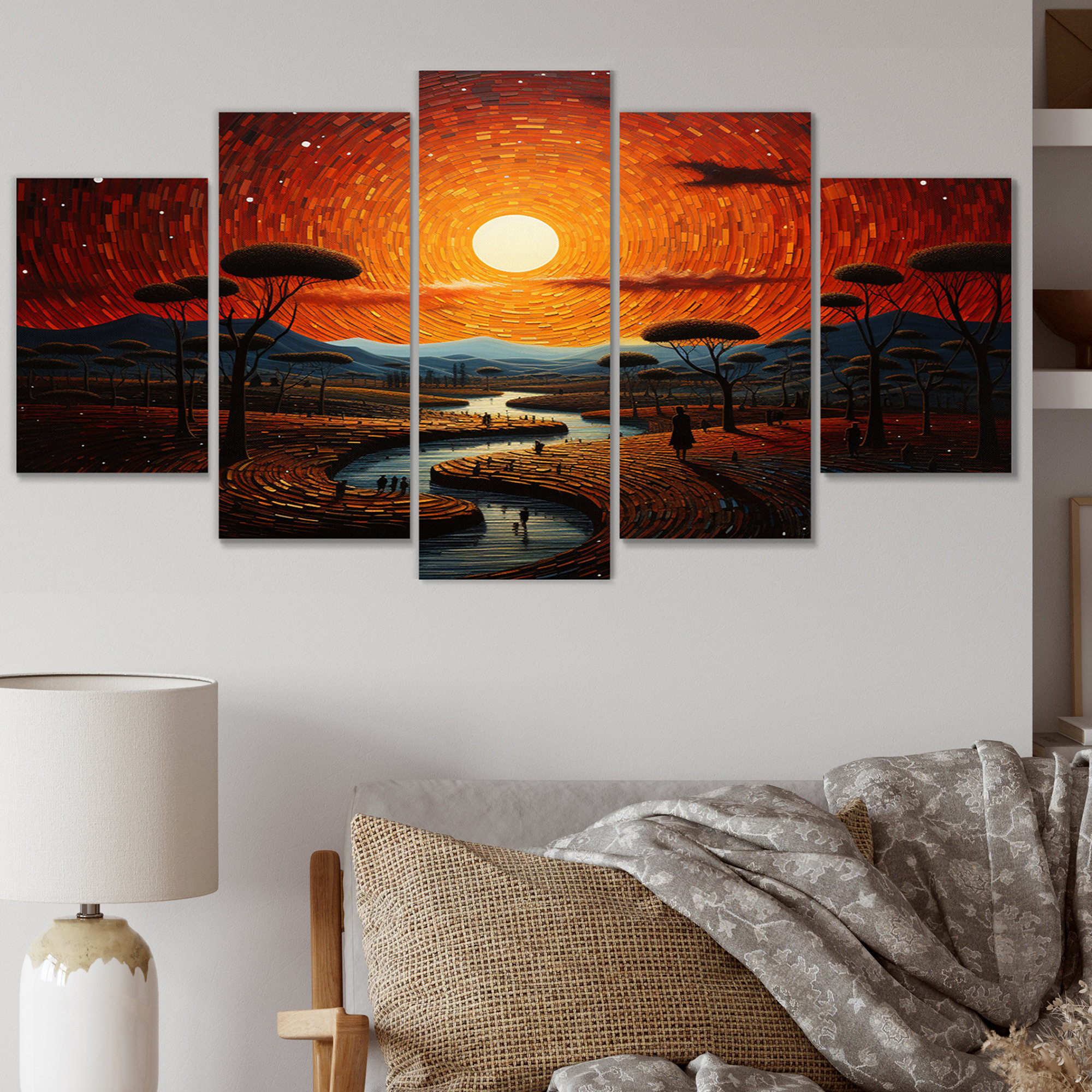 Winston Porter African Tribal Sunset V - African Tribal Metal Art Print ...
