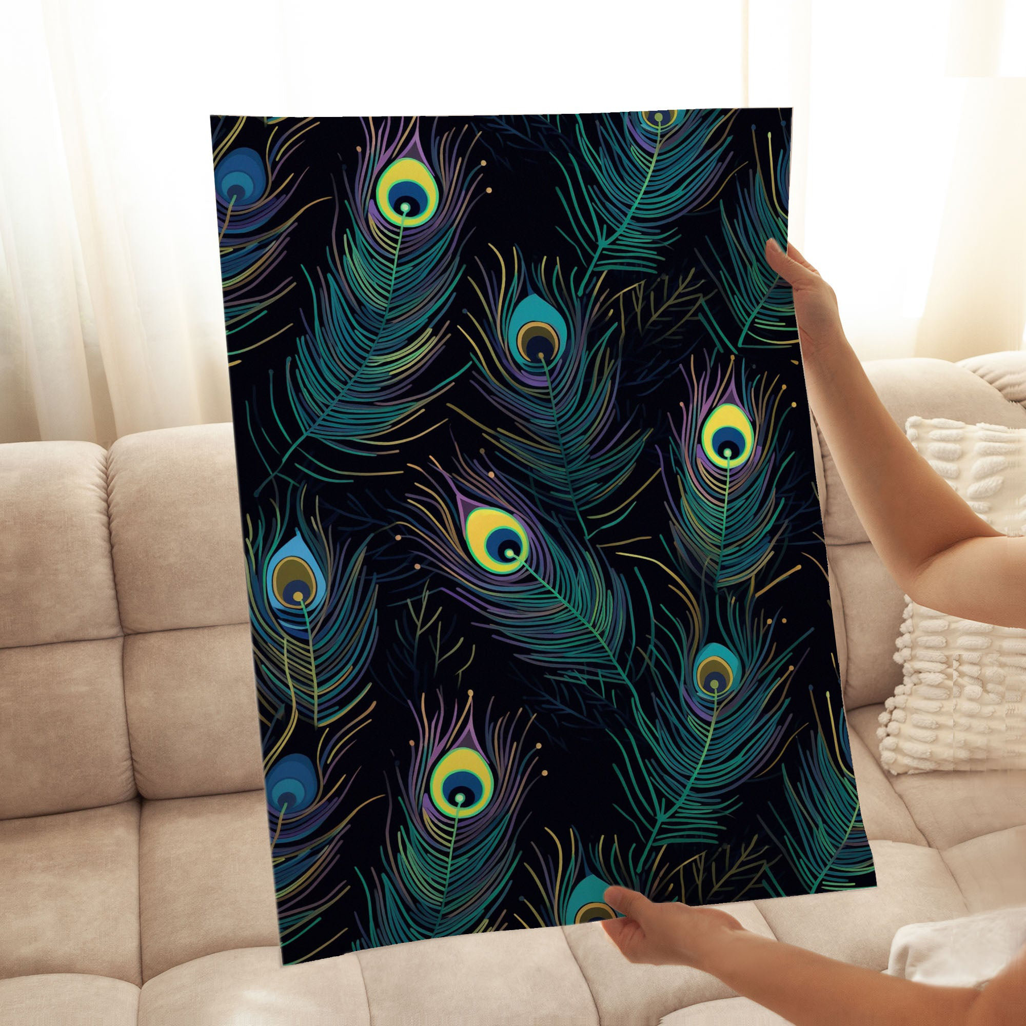 Winston Porter Animals Peacock Pattern IV Modern Unframed Art Print ...