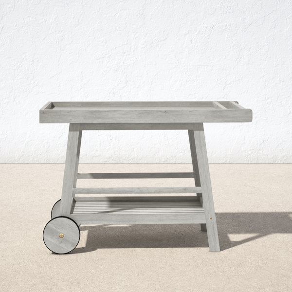 AllModern Terrace Solid Wood Bar Cart & Reviews | Wayfair