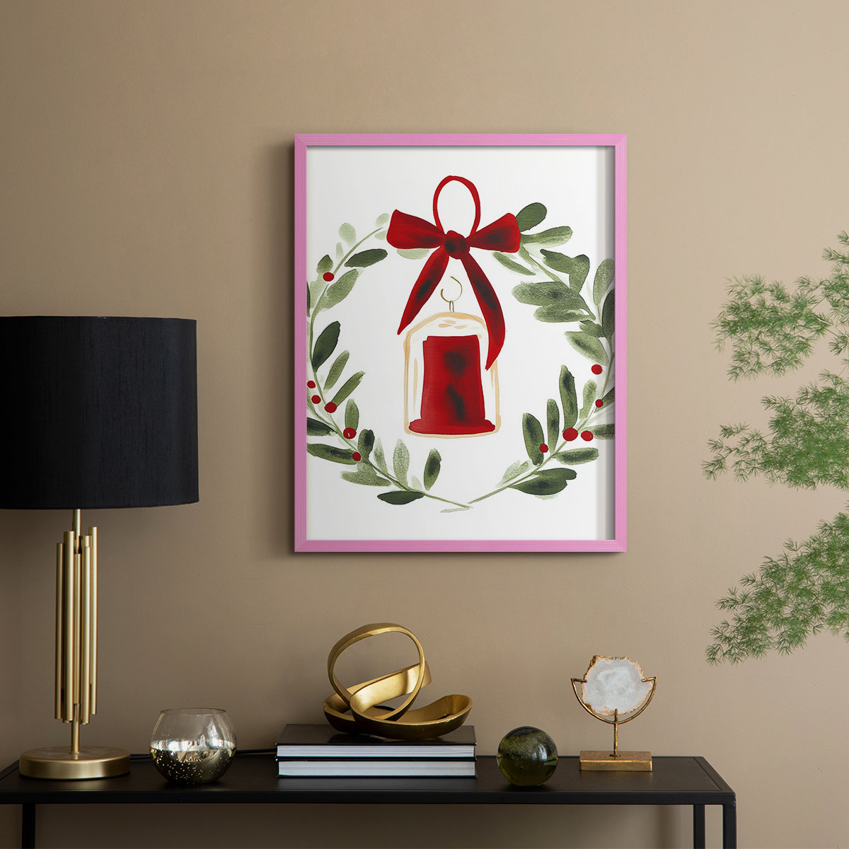 The Holiday Aisle® Christmas Holiday Art CMIV Framed Print - Solid Wood ...