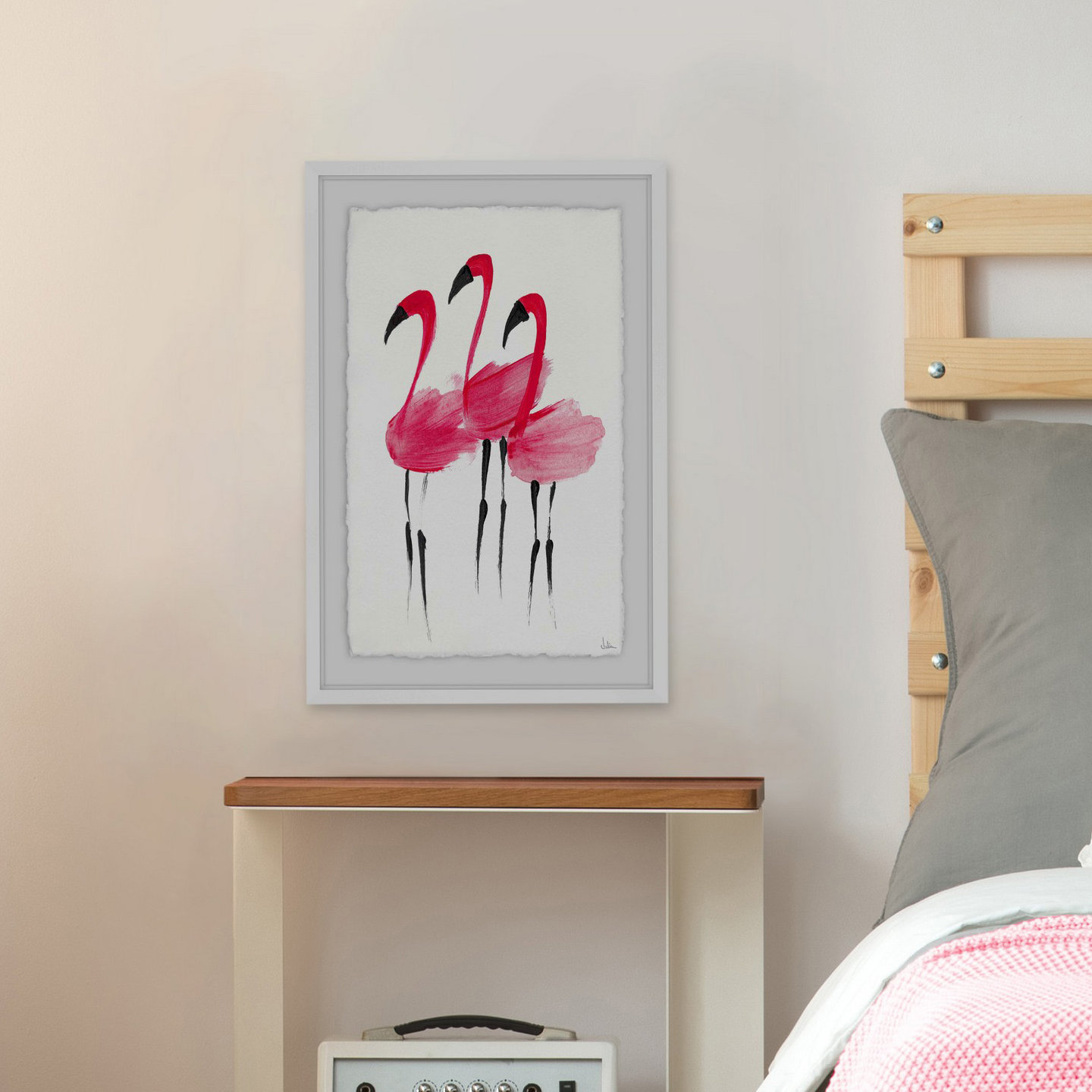Rosecliff Heights Alessia Alessi 'Flush Flamingoes' Framed Watercolor ...